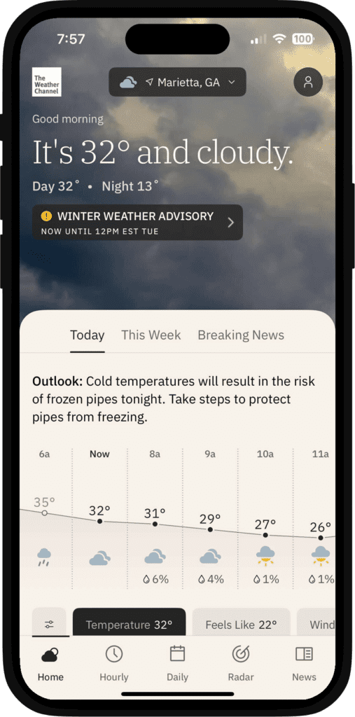 The Weather Channel app has a new, customizable look | The Weather Company
