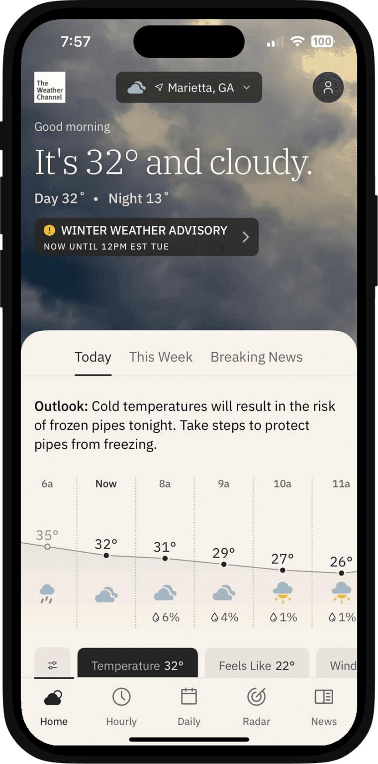 The Weather Channel app has a new, customizable look | The Weather Company