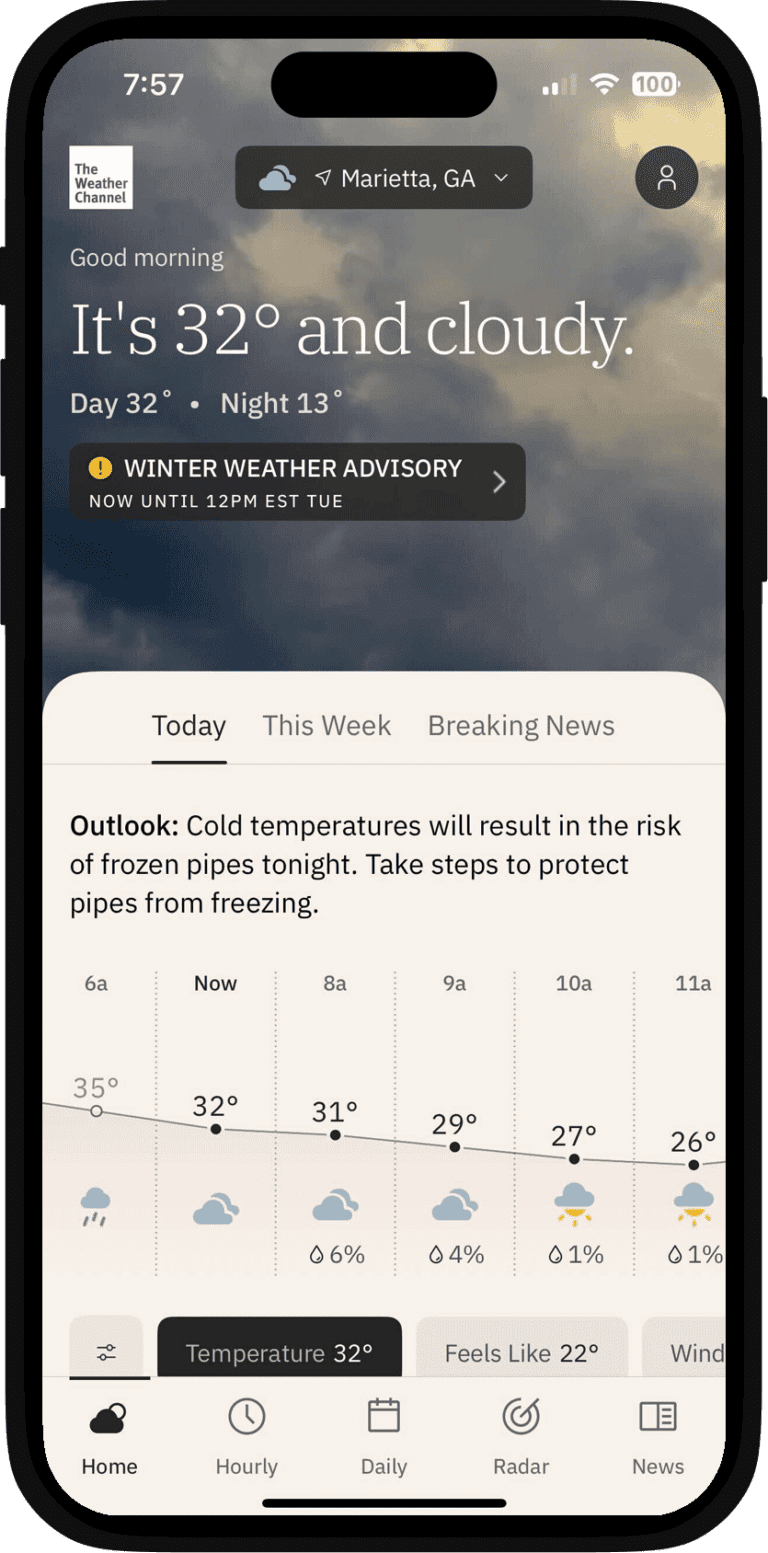 The Weather Channel app has a new, customizable look | The Weather Company