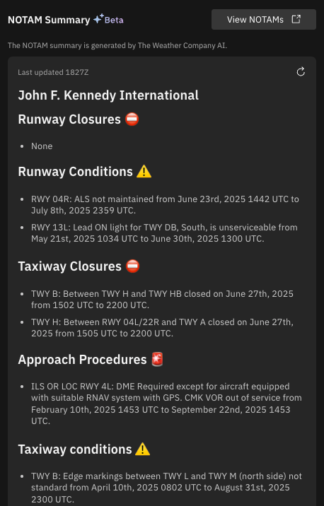 Smarter aviation NOTAMs for safer, faster flight planning | The Weather ...